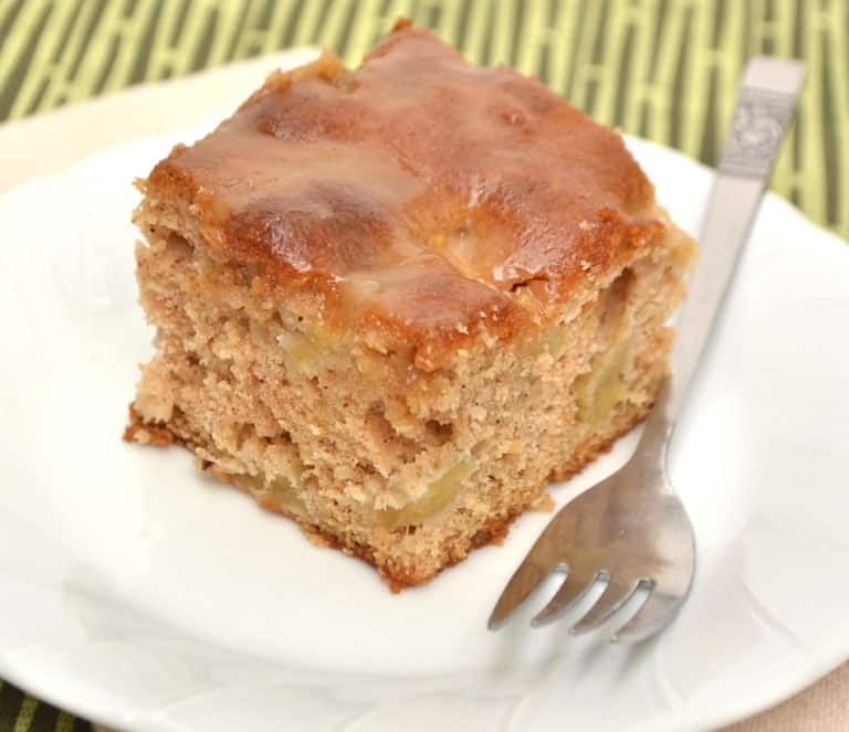 Apple Cake With Caramel Glaze - Crafty Cooking Mama