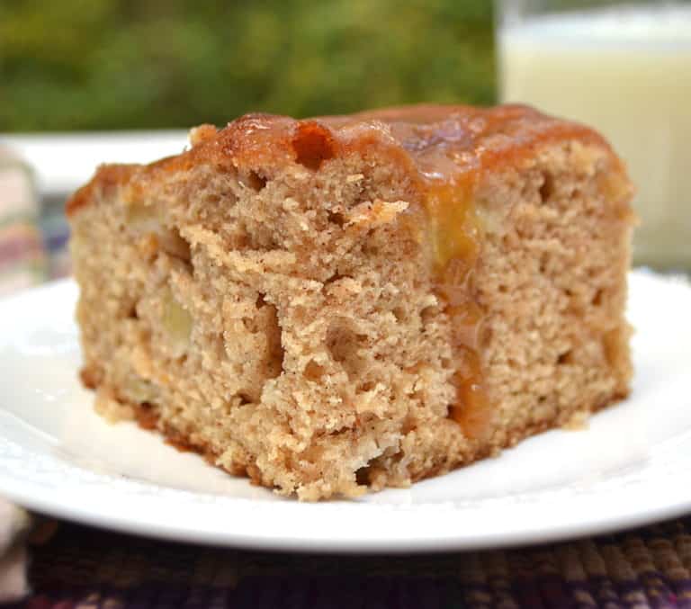 Apple Cake With Caramel Glaze - Crafty Cooking Mama