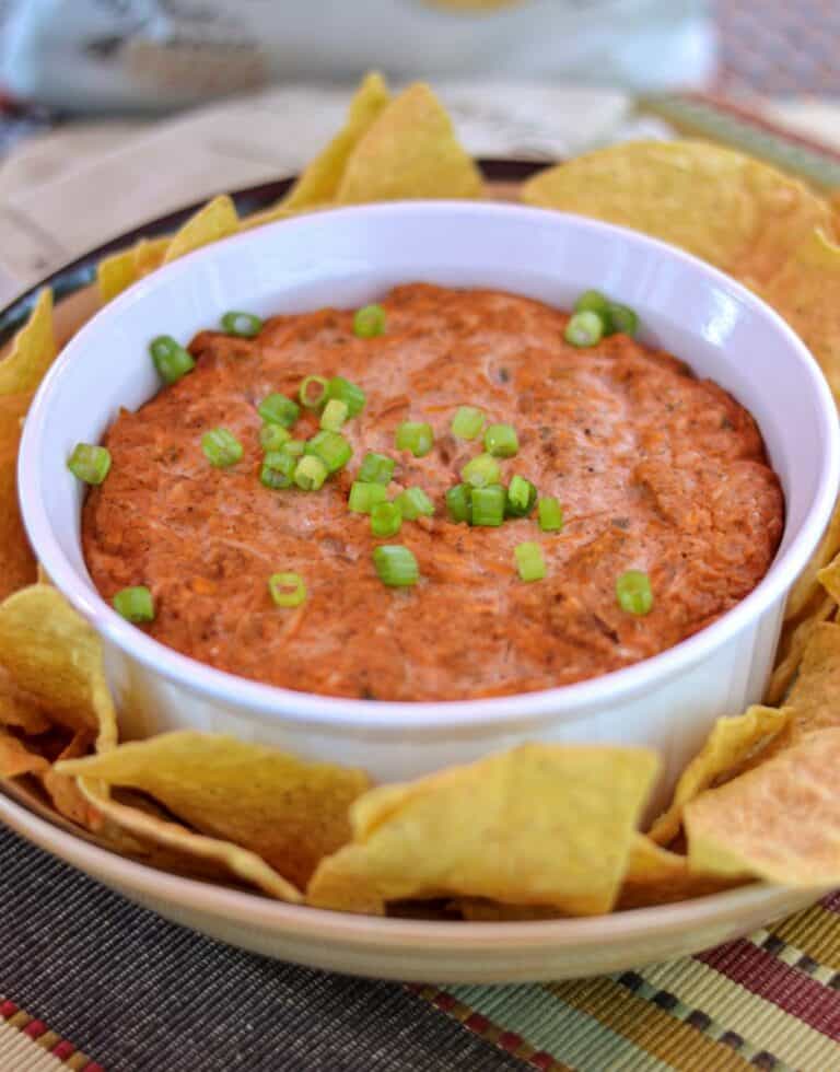 Cheesy Refried Bean Dip - Crafty Cooking Mama